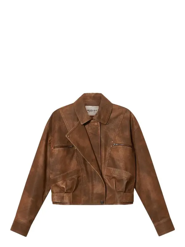 Isabel Marant Étoile Marant Belma Faux Leather Jacket - Multicolor
