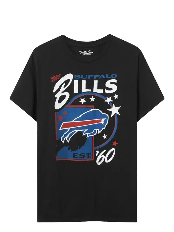 Junk Food Buffalo Bills Star Power Cotton Graphic T-shirt - Black