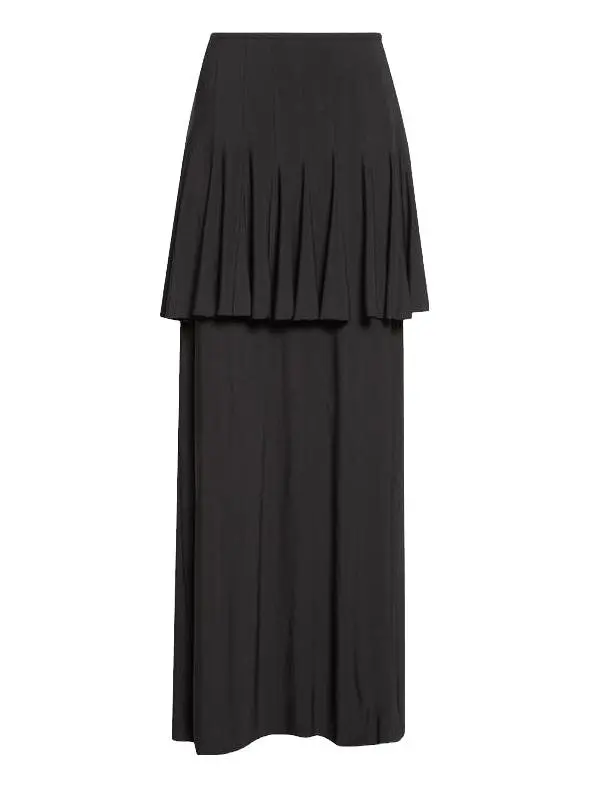 ASHLYN Klein Layered Maxi Skirt - Black