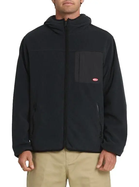 Quiksilver Arcadia Reversible Fleece Hoodie - Anthracite