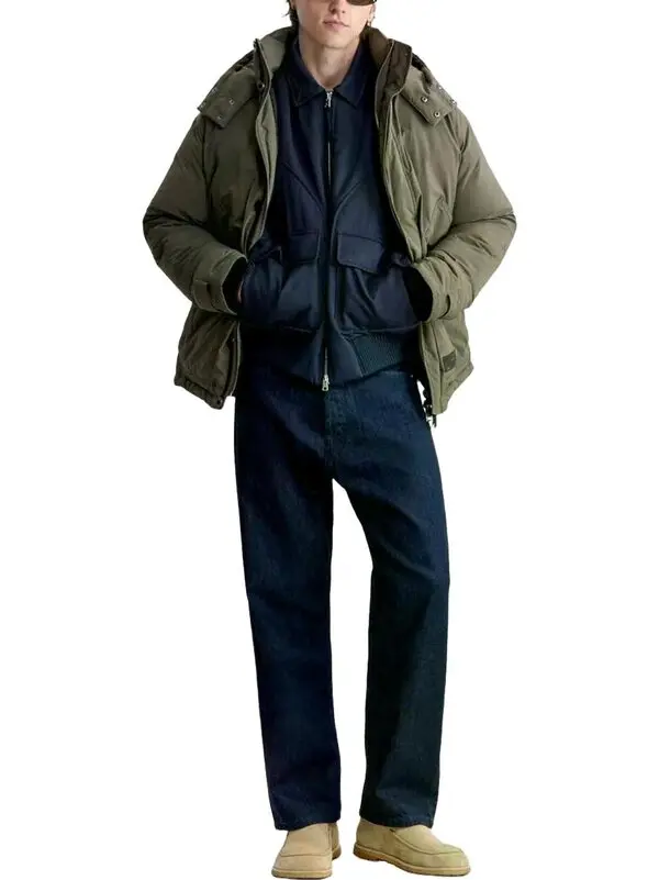 Maison Kitsuné Hooded Logo-patch Jacket - Green