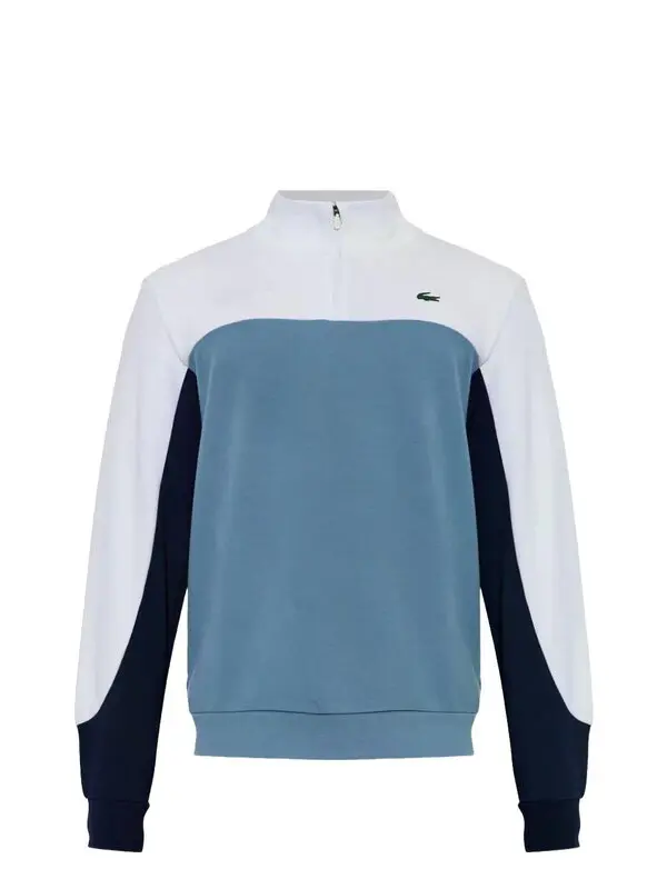 Lacoste Colour-block Quarter-zip Sport Sweatshirt - Blue