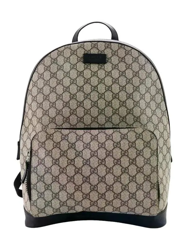 Gucci Zip Pocket Gg Coated Canvas Medium Backpack - Brown