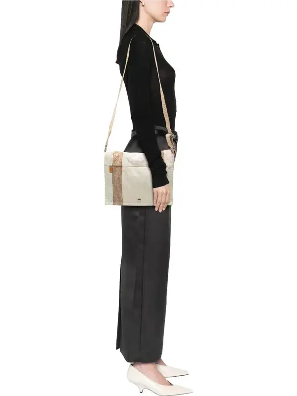 Hermès 1990-2010 Canvas Fourre Tout Besace Mm Crossbody Bag - Neutrals