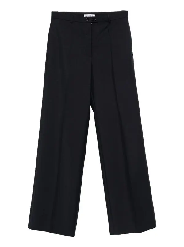 JIL SANDER Wool Straight Trousers - Multicolor