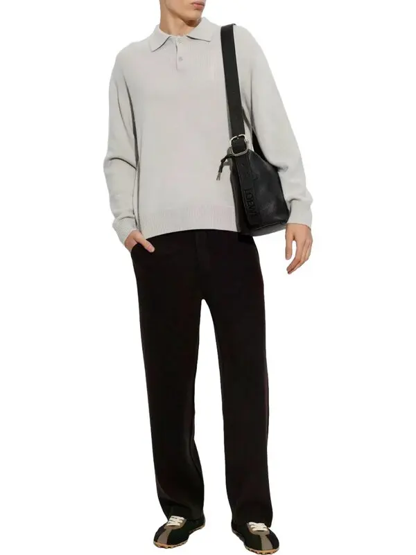 LISA YANG Rufus Cashmere Polo Shirt - Grey