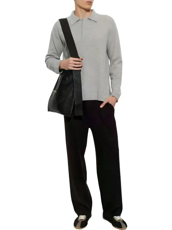 LISA YANG Emil Cashmere Polo Shirt - Grey