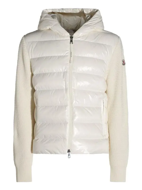 Moncler Wool And Nylon Padded Cardigan - Multicolor