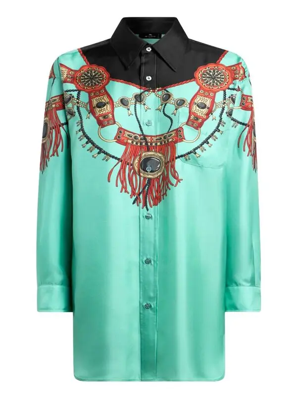 Etro Printed Silk Shirt - Multicolor
