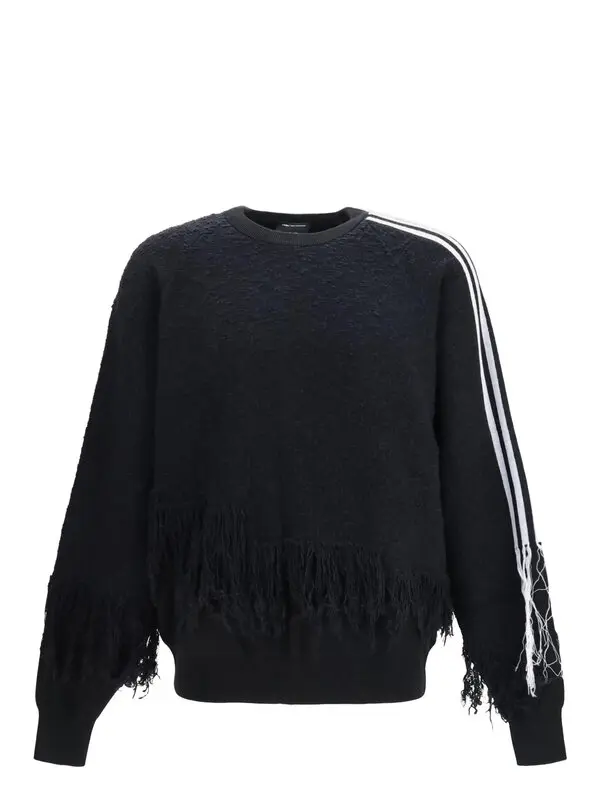 Y3 Fringed Sweater Ale - Black