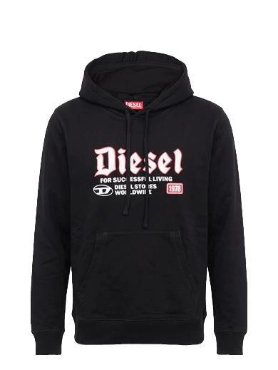 DIESEL® Sweatshirt Size Cotton, Polyester - Black