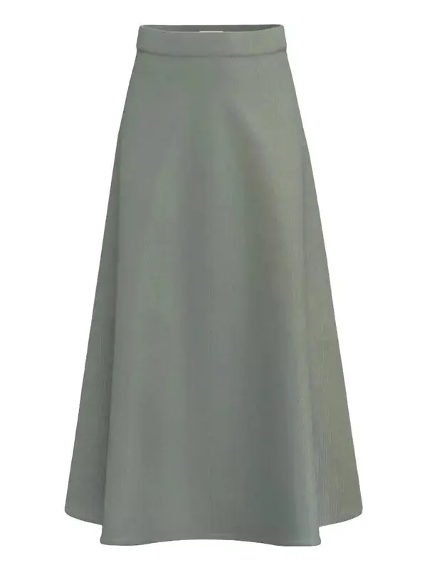 Marella Emme Ribbed-knit A-line Midi Skirt - Green