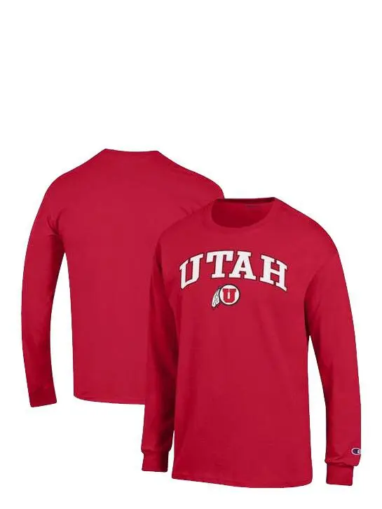 Champion Utah Utes Arch Over Logo Long Sleeve T-shirt - Red