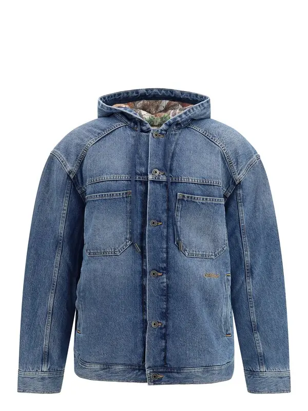 Off-White Bookish Padded Denim Jacket - Blue