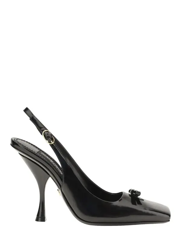 Dolce & Gabbana Leather Slingback Pumps - Black