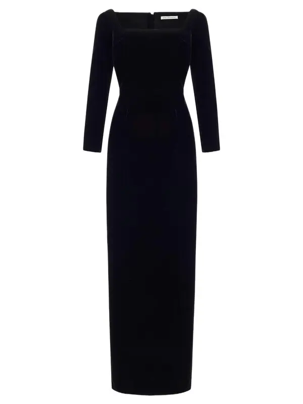 EMILIA WICKSTEAD Birch Dress In Velvet - Black