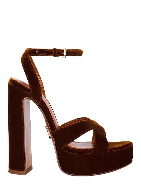 Retrofete Melodia Platform Sandal In Brown - Camel