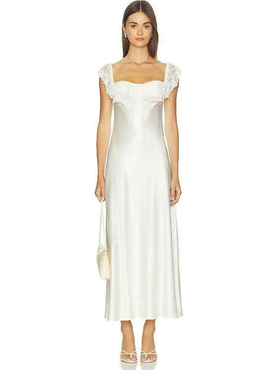MIRROR PALAIS Sonata Lady Length Dress In Cream - Creme