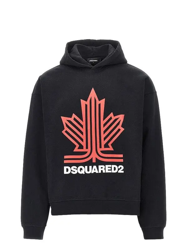 Dsquared2 Felpa Con Cappuccio 'ki Leaf - Black