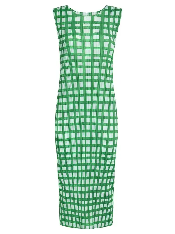 Issey Miyake Basket Midi Dress - Green