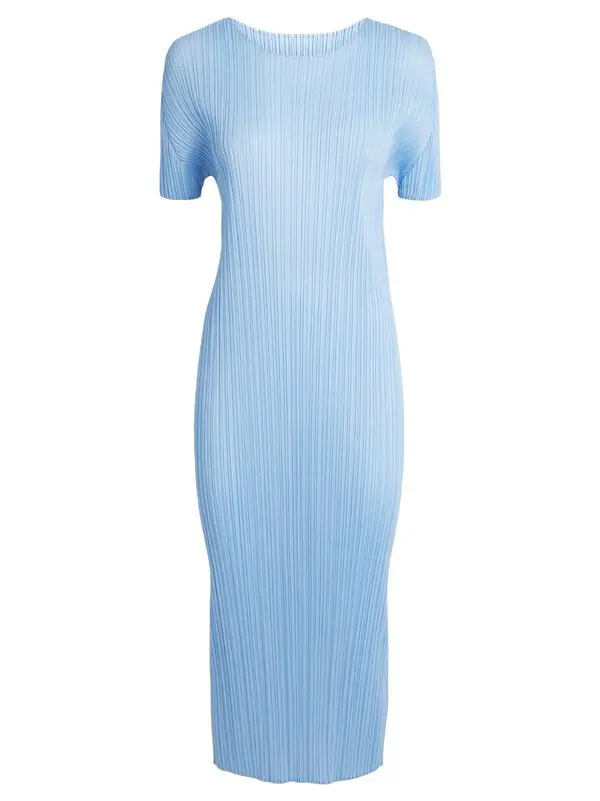 Issey Miyake Monthly Colors August Midi Dress - Blue