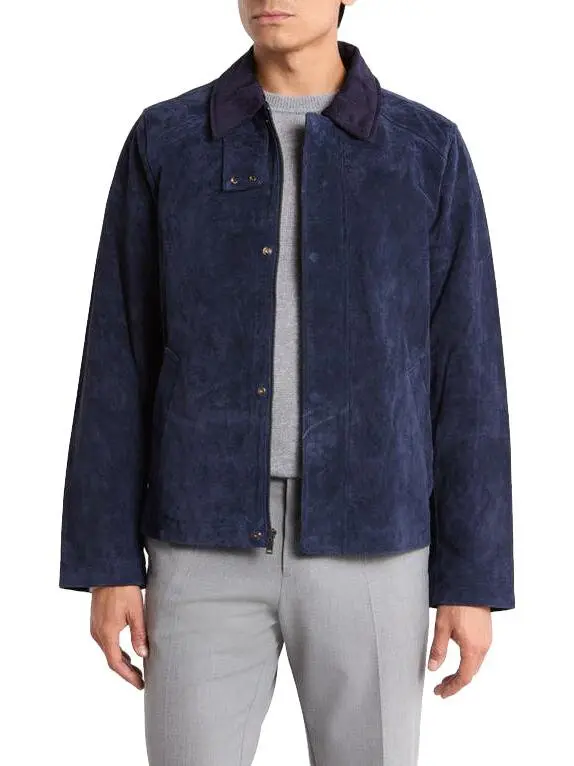 Bagatelle Leather Stable Jacket - Navy