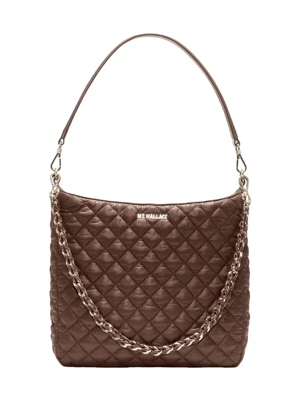 Mz Wallace Crosby Hobo Leather Trim - Walnut Brown