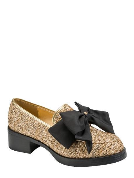 Karl Lagerfeld Paris Camilia Bow Loafer - Gold