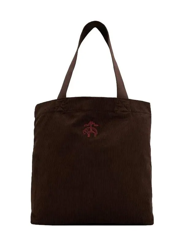 Brooks Brothers Skiing Sheep Cotton Tote - Medium Brown