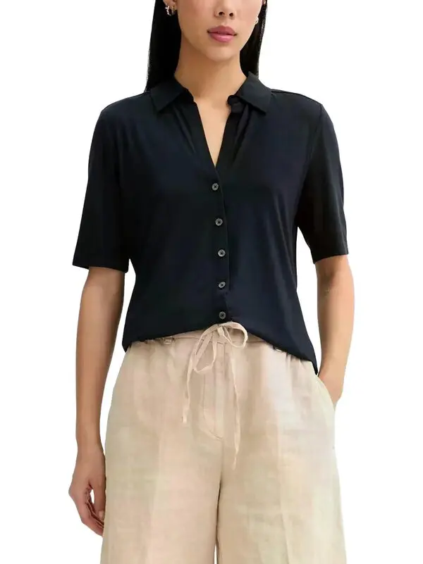 Marc O'polo Short-sleeve Button-up T-shirt - Blue