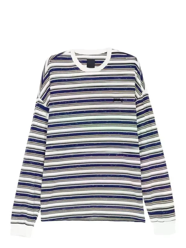 JUUN.J Horizontal-stripe Long-sleeve T-shirt - White