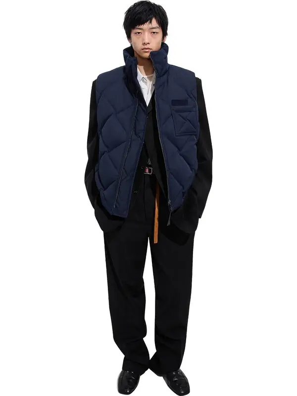 Bottega Veneta Nylon And Cotton Quilted Gilet - Midnight Blue