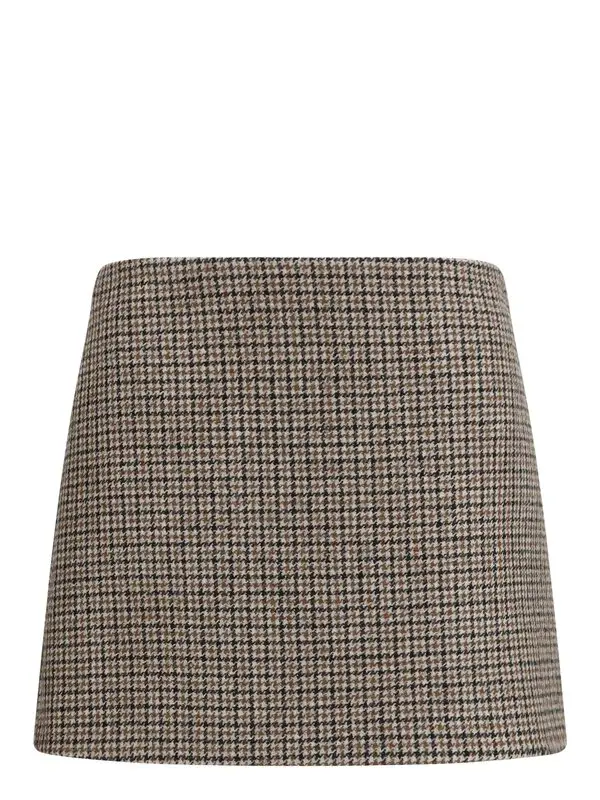 P.a.r.o.s.h Houndstooth Mini Skirt - Brown