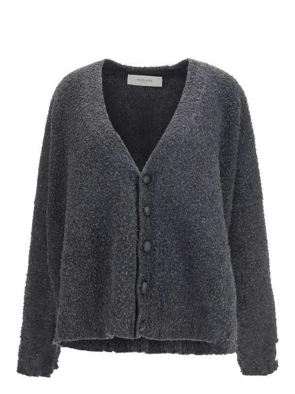 GOLDEN GOOSE Casentino-effect Wool Cardigan - Gray