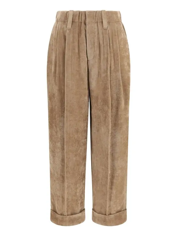 Brunello Cucinelli Corduroy Tailored Pants - Brown