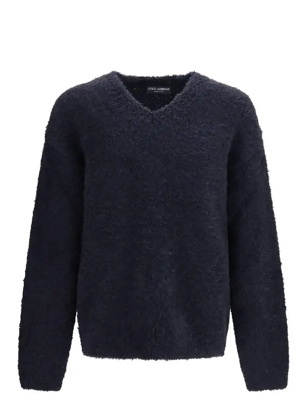 Dolce & Gabbana Alpaca Blend Pullover - Blue