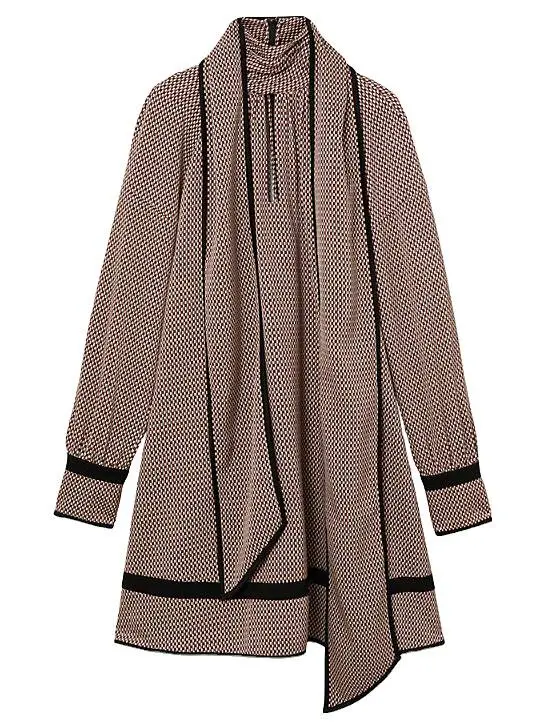 REISS Alwen Geometric-print Woven Mini Dress - Red
