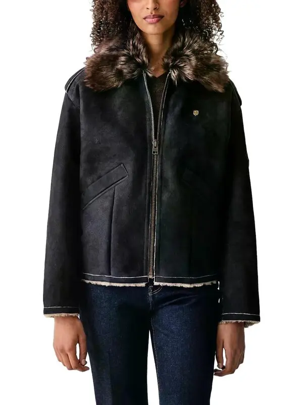 AERONAUTICA MILITARE Shearling Jacket - Blue