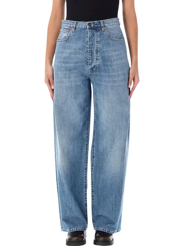 FORTELA High-waist Wide-leg Jeans - Blu