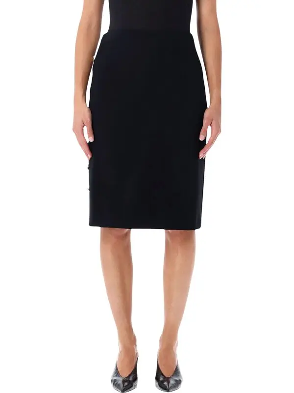 Versace Stretch Pencil Skirt - Nero
