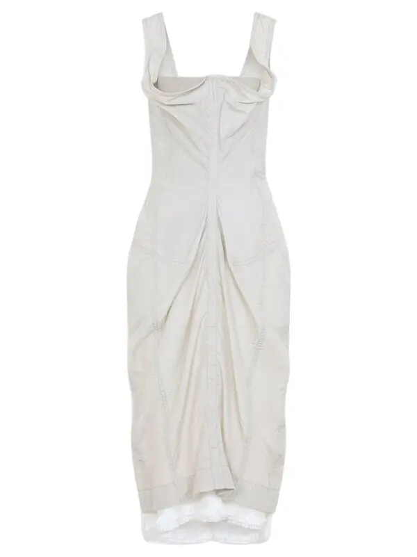 Bottega Veneta Silk Taffeta Bustier Mini Dress - Grey