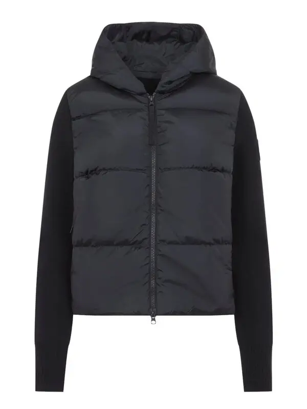 Canada Goose Hybrid Wide Quilted Knit Hoodie - Black