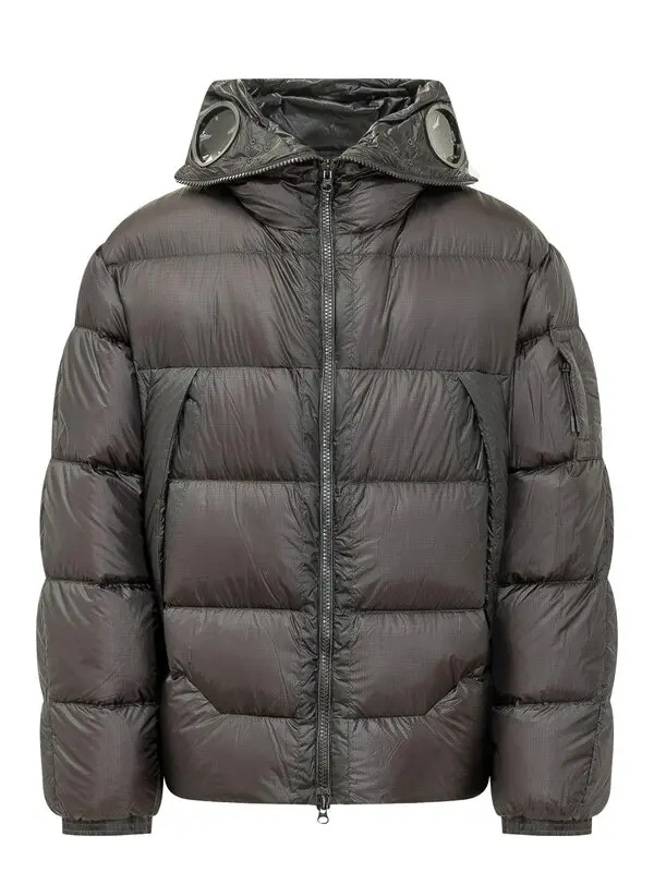 C.P. COMPANY C. P. Company Medium Down Jacket With Technical Shell - Silver Birch