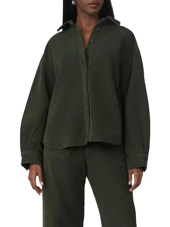 LOLA DENIM Margot Corduroy Shirt - Command Sage