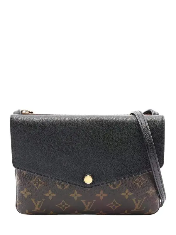 LOUIS VUITTON 2015 Monogram Twice Crossbody Bag - Brown