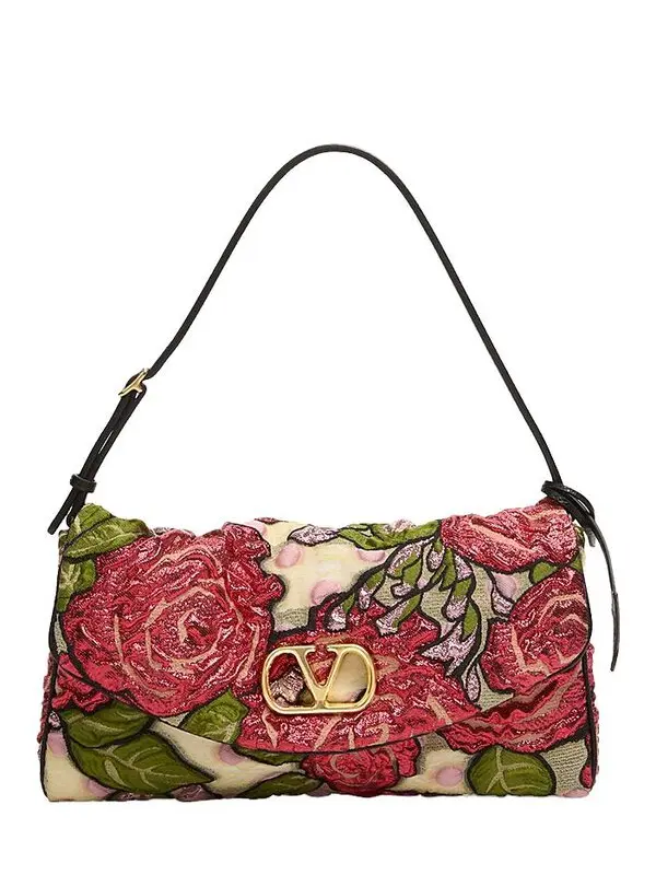 Valentino Garavani Rose Pattern Shoulder Bag - Multi