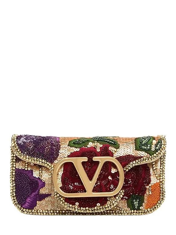 Valentino Garavani Loco Small Embellished Shoulder Bag - Multi