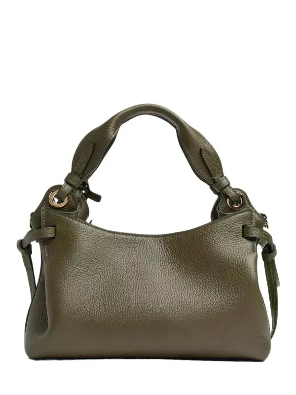 LANCEL Mini Swann Grained Leather Tote Bag - Green