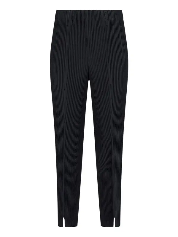 Issey Miyake Pleated Straight-leg Trousers - Black