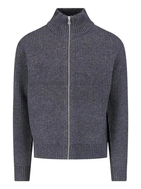 BERNER KUHL Zip Cardigan "shrunk - Gray